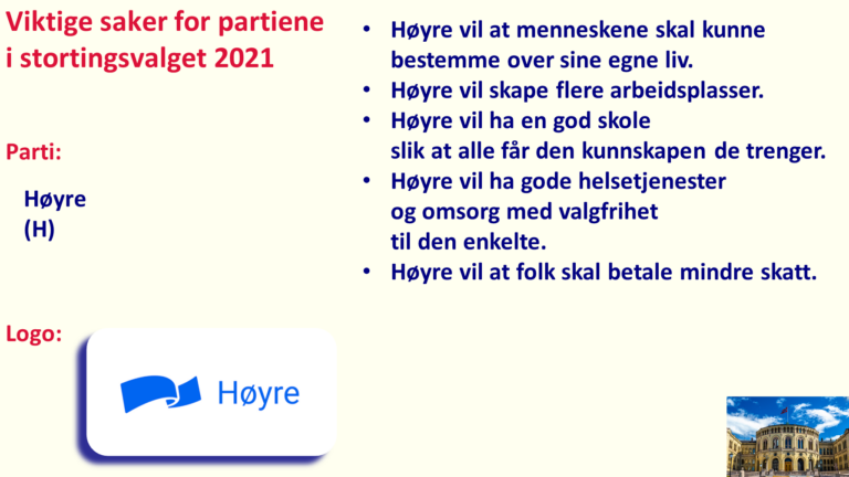 Høyre – Jeg vil stemme! (TALE)
